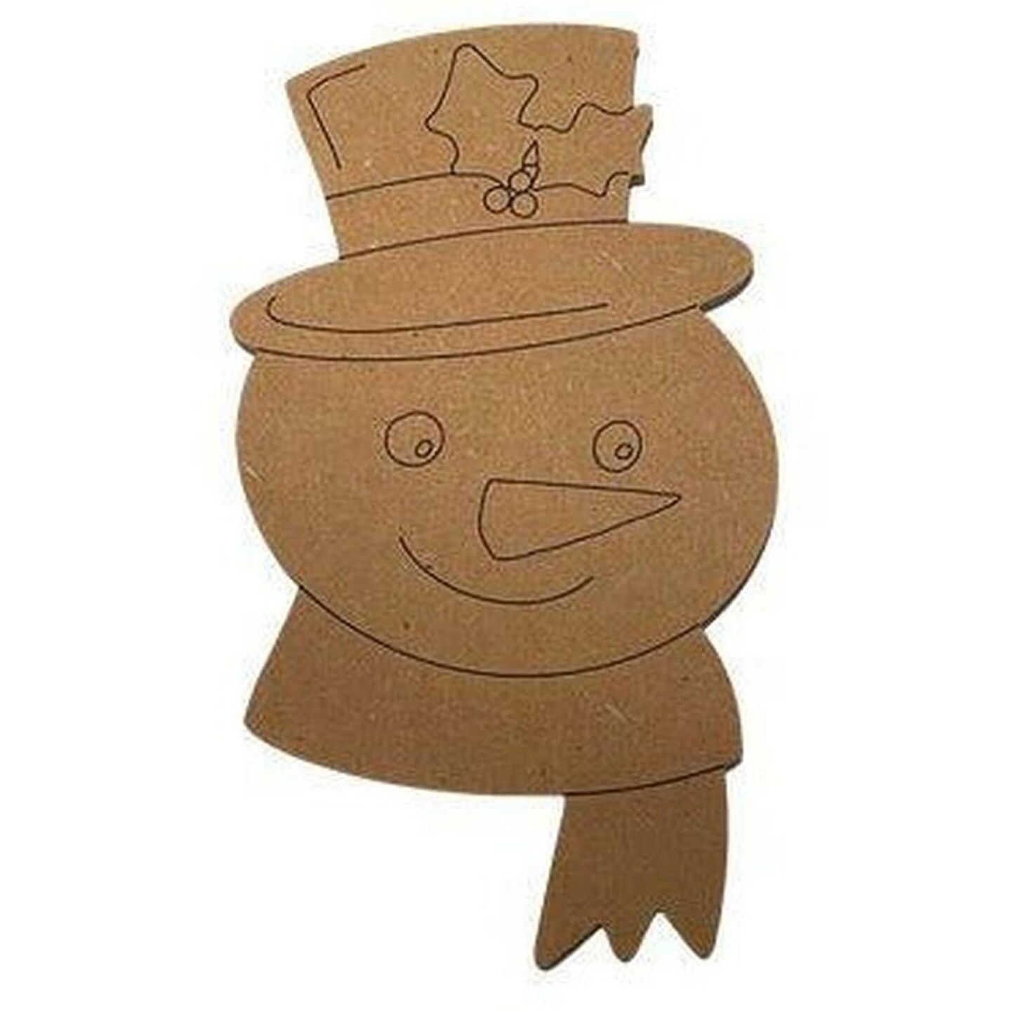 Snowman with Scarf Door Hanger Unfinished Wood Cutout | Michaels
