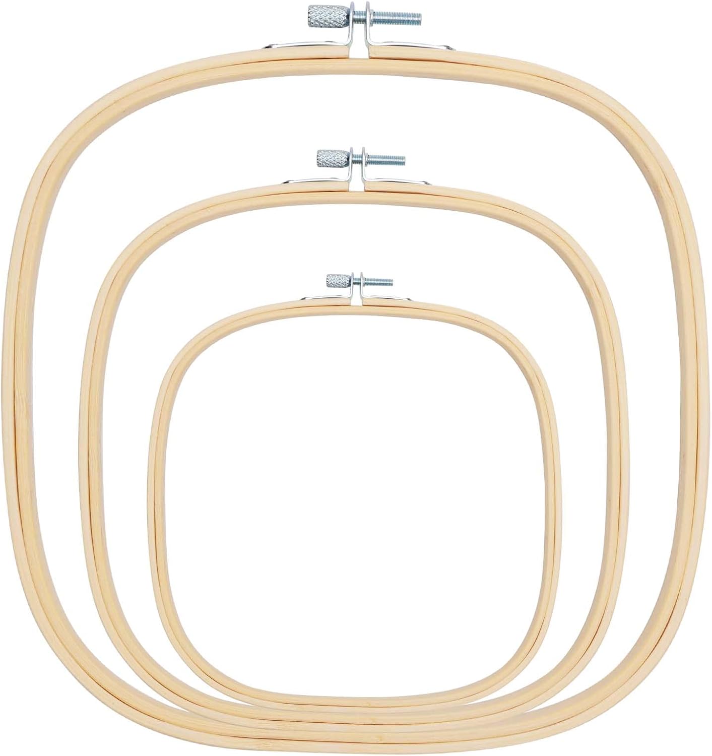 3 Pieces 3 Sizes Square Embroidery Hoops Adjustable Circle | Michaels