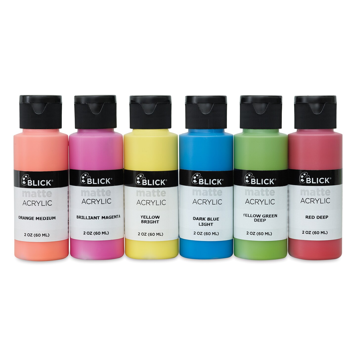 Blick Matte Acrylics - Set of 6, Bright Colors, 2 oz | Michaels