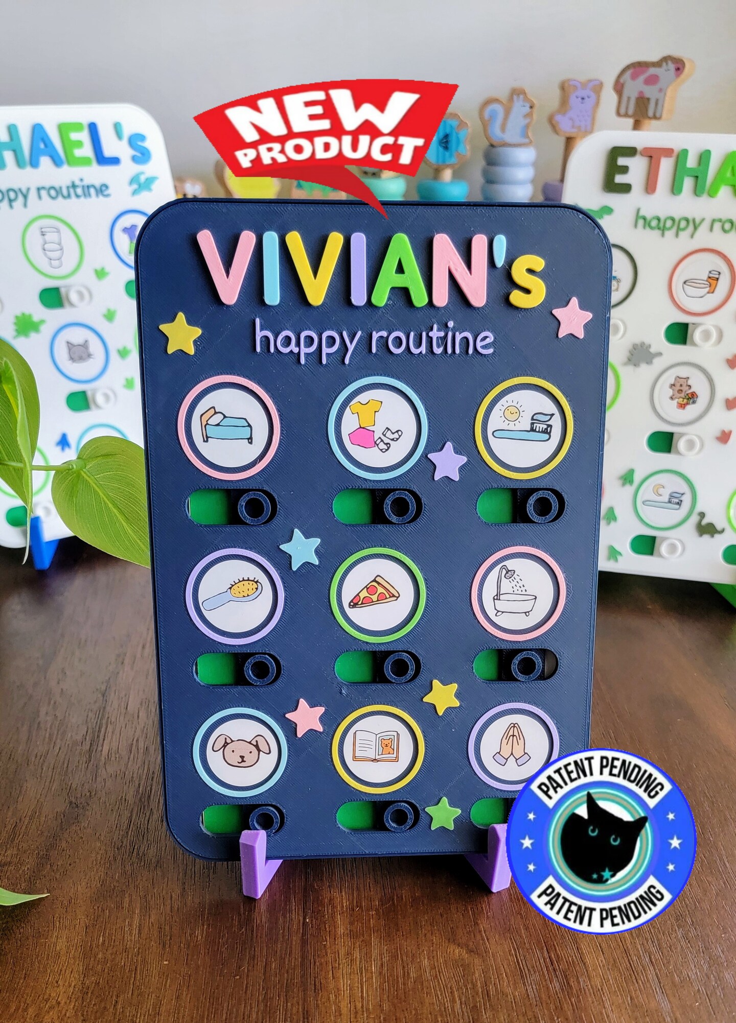 Personalized Routine Chart for Preschoolers | Visual Habit Tracker ...