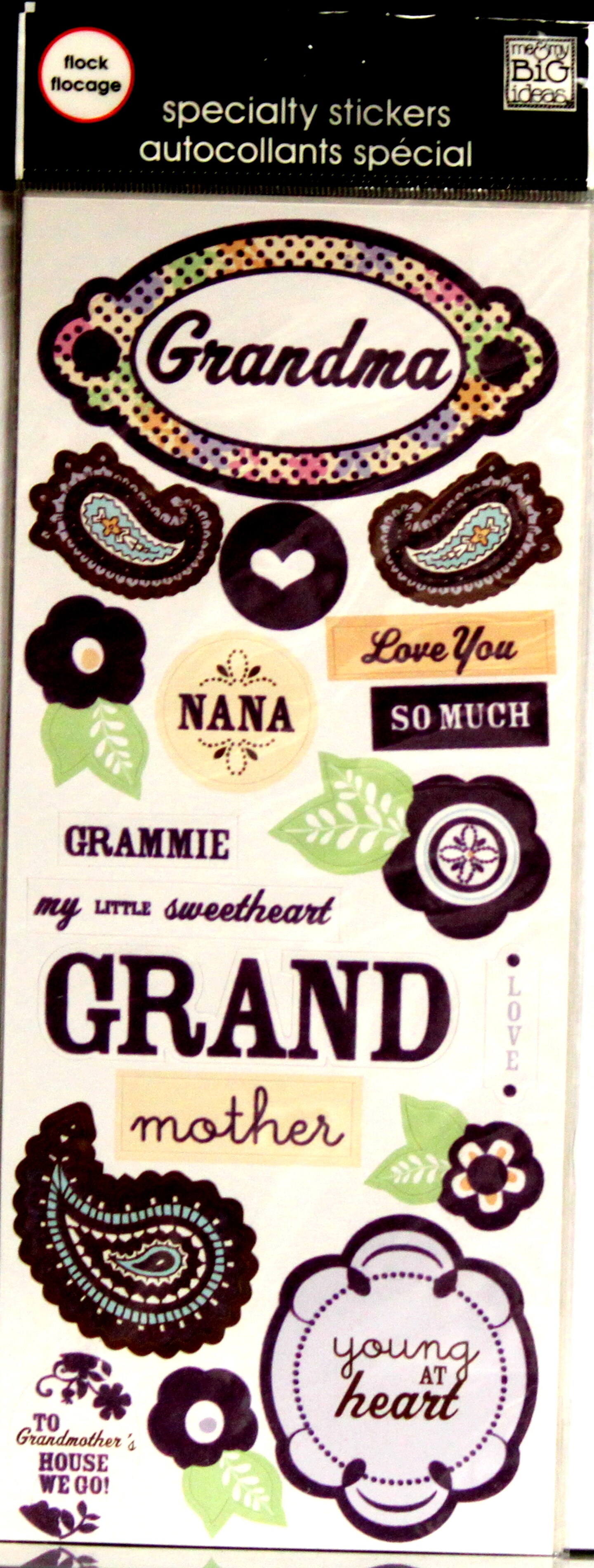 Me & My Big Ideas Grandma Specialty Flock Stickers | Michaels