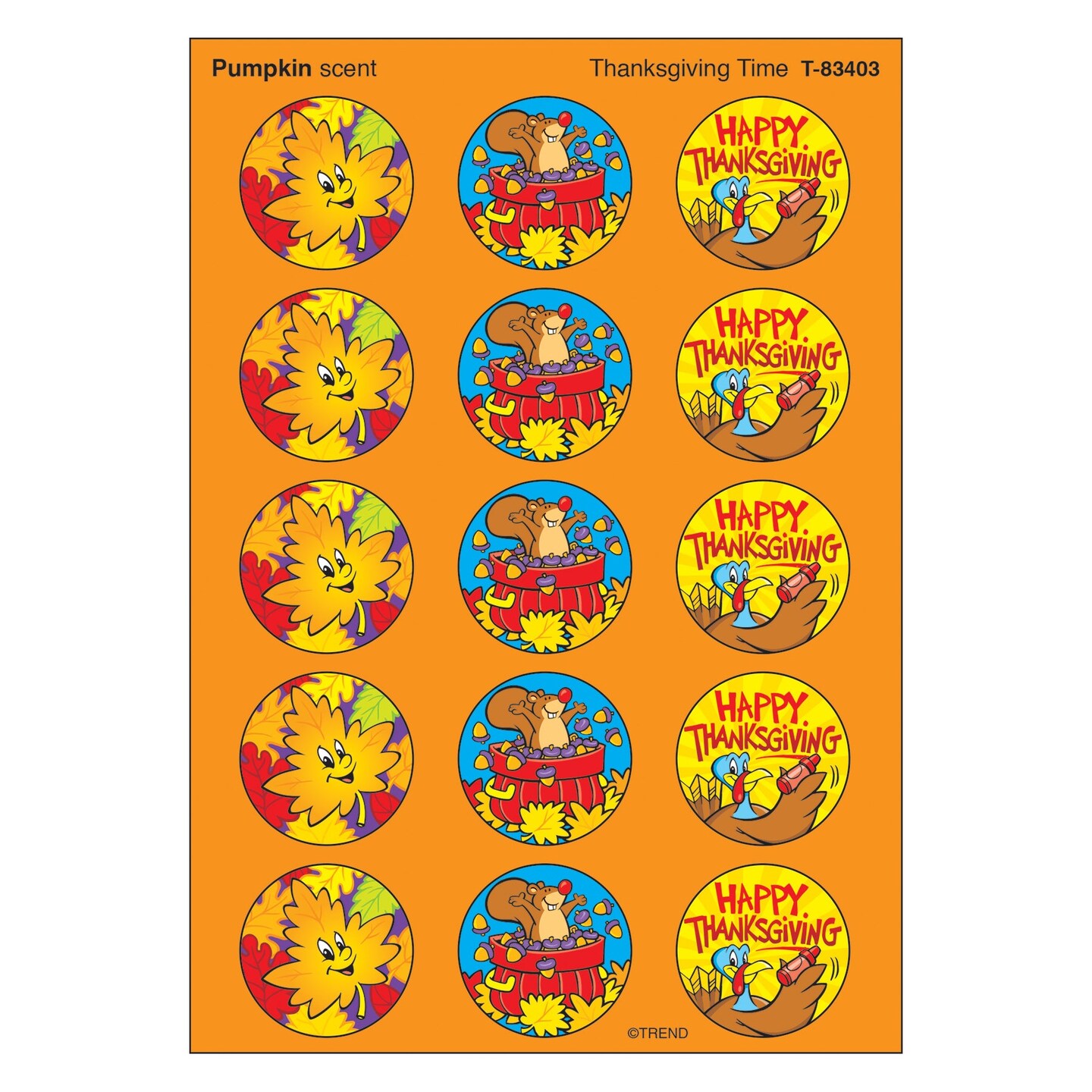 Thanksgiving Time/Pumpkin Stinky Stickers®, 60 ct. | Michaels