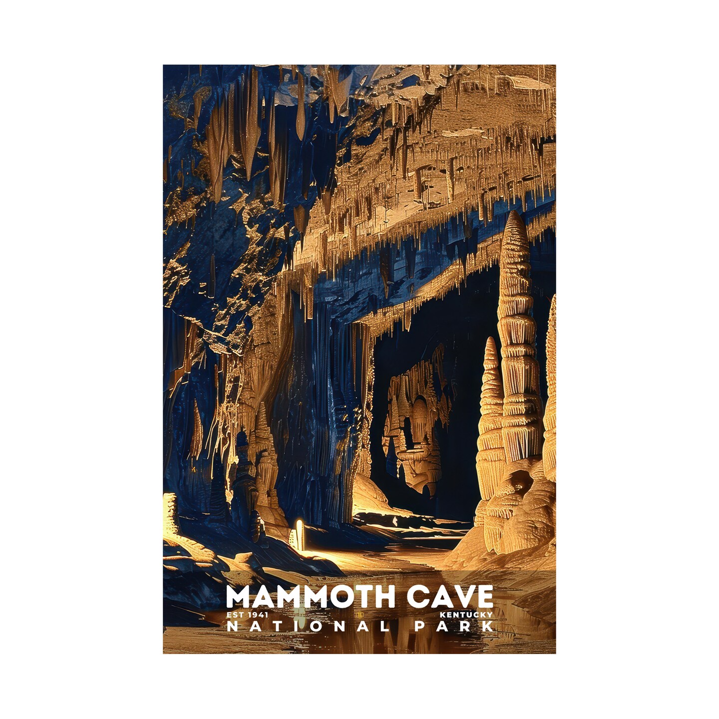 Mammoth Cave National Park Poster, Travel Art, Office Poster, Home ...