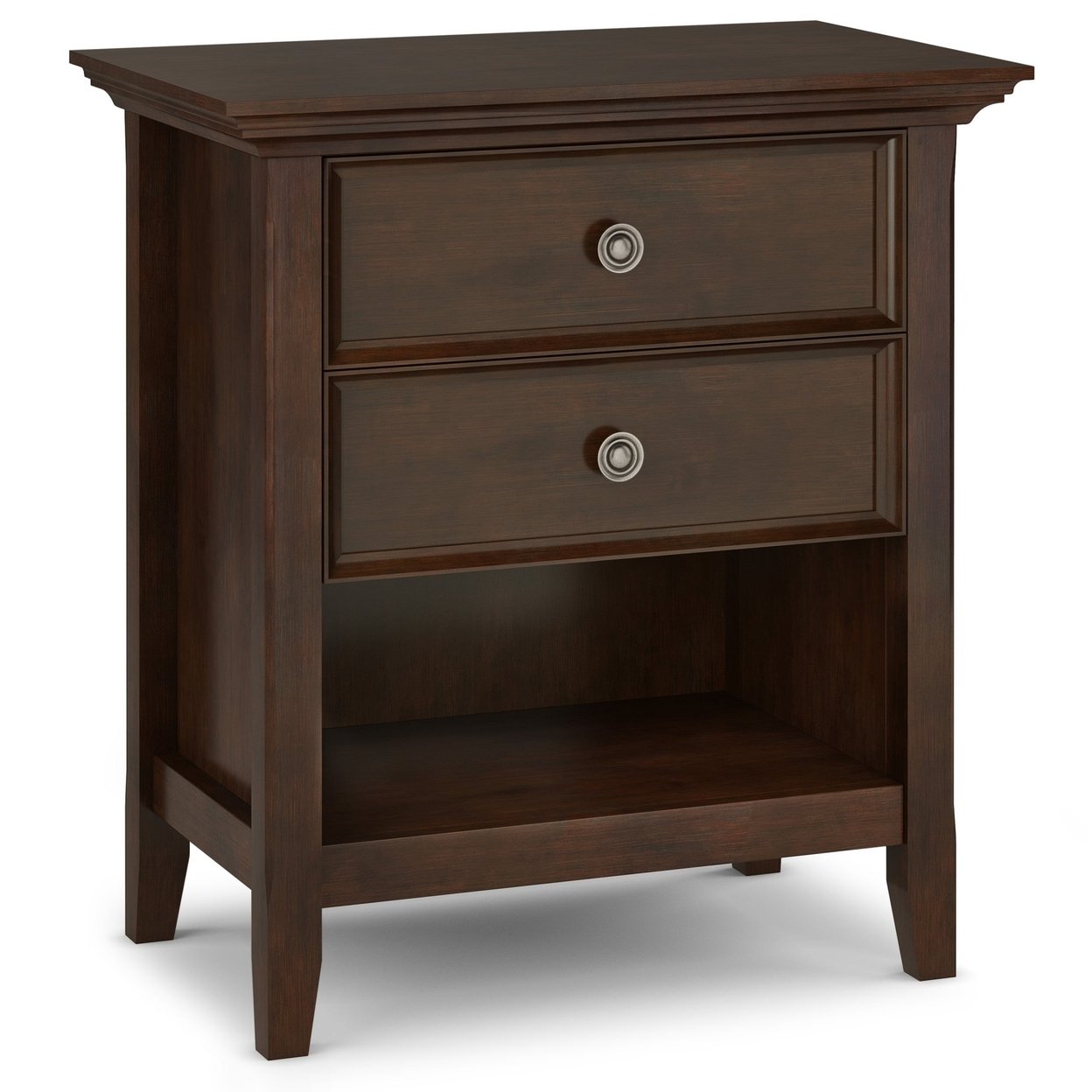 Simpli Home Amherst 24 Night Stand Bedside Table Rectangle With Storage