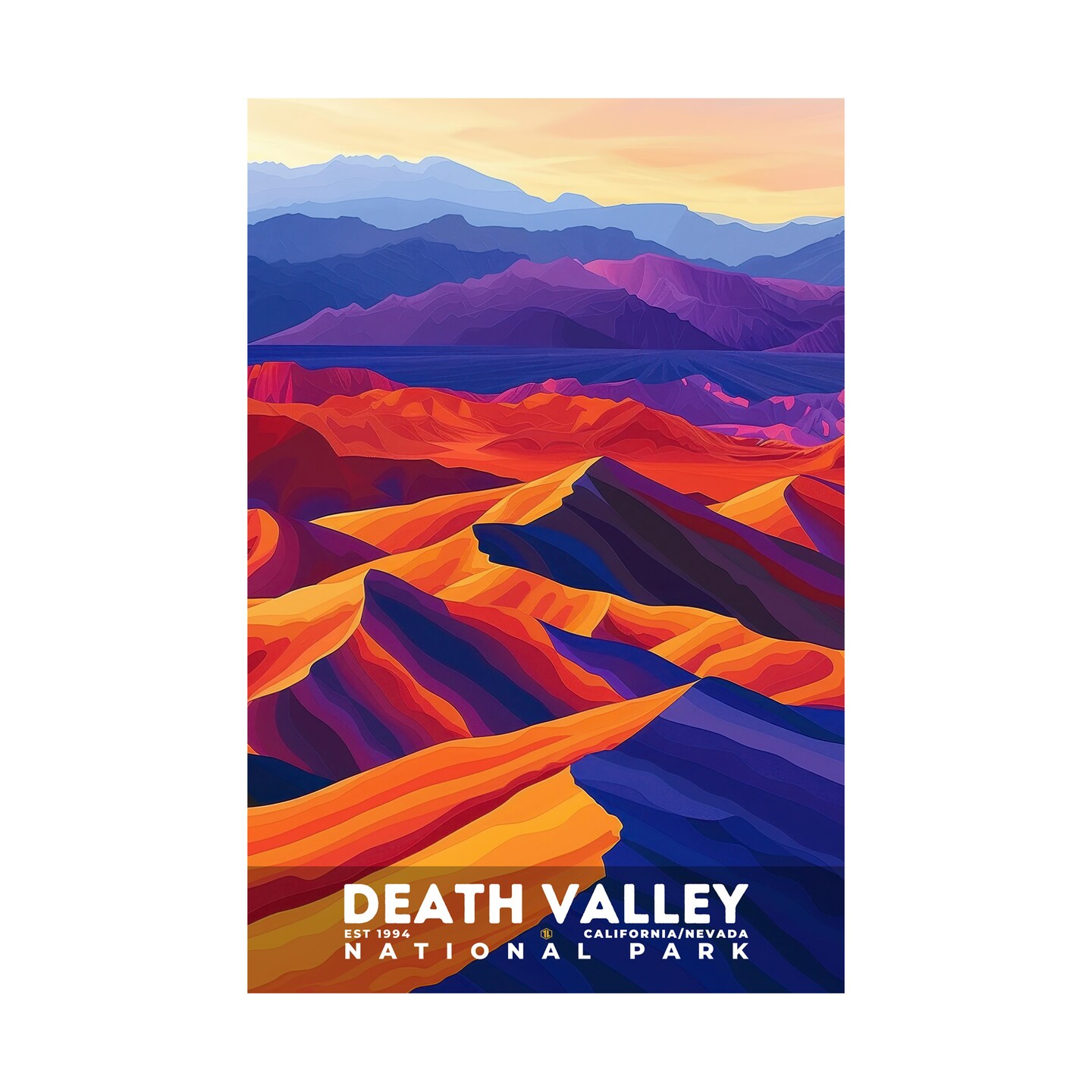 Death Valley National Park Poster, Travel Art, Office Poster, Home ...