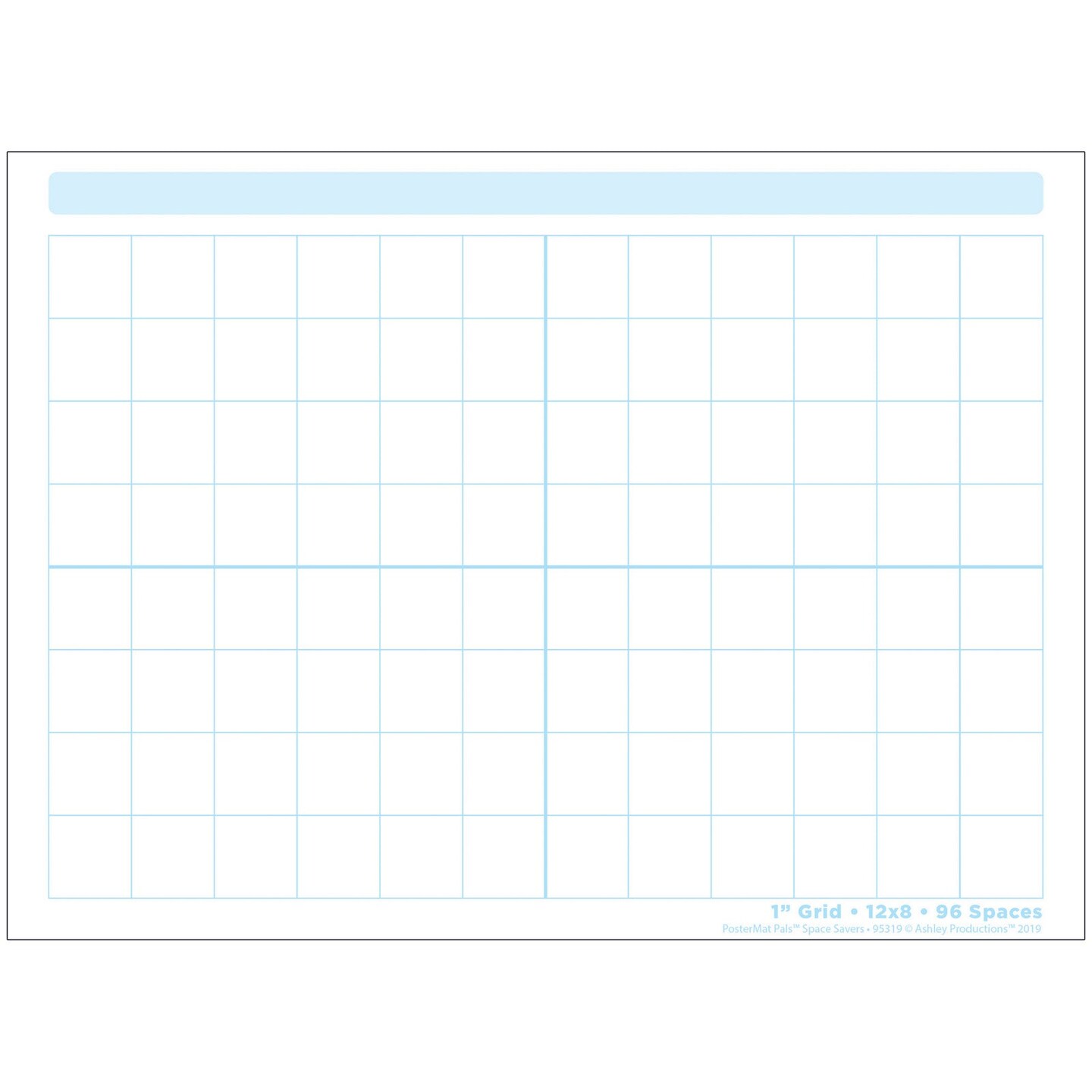 Smart Poly® Single Sided PosterMat Pals® Space Savers, 1" Grid Blocks ...