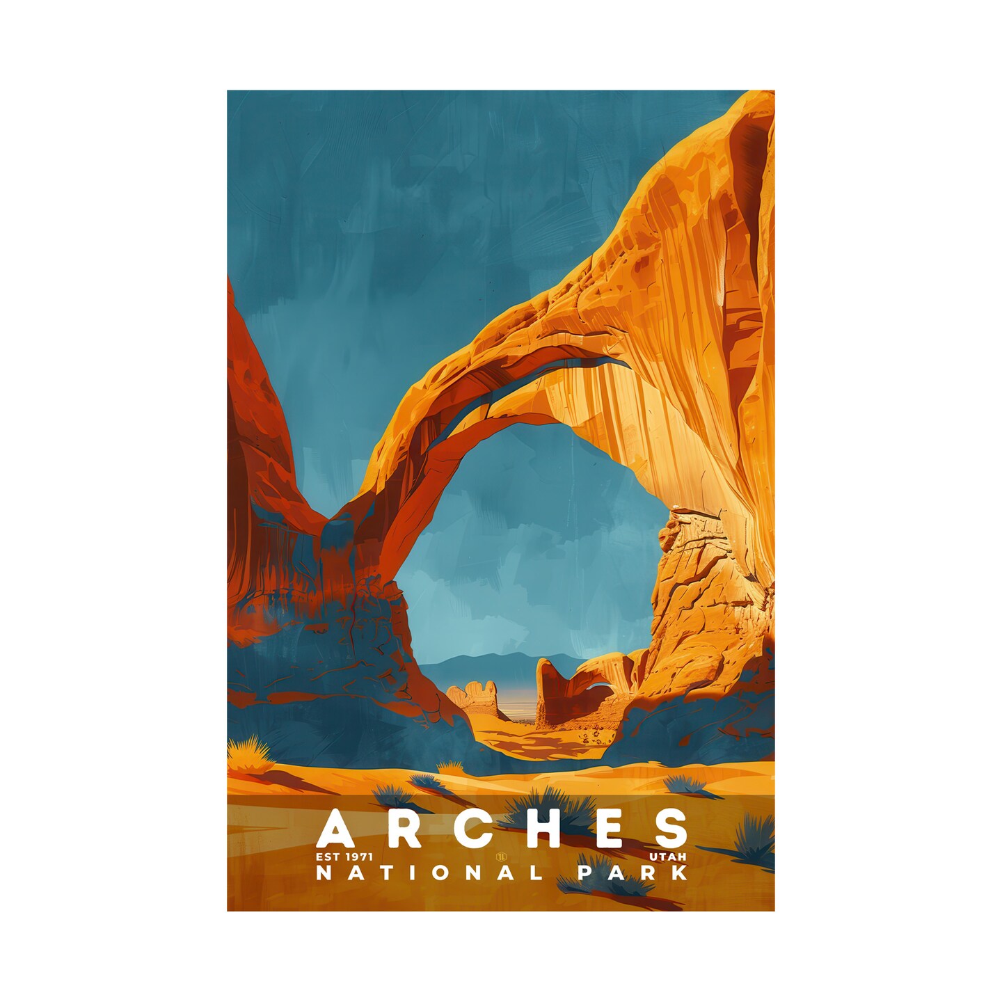 Arches National Park Poster, Travel Art, Office Poster, Home Decor ...