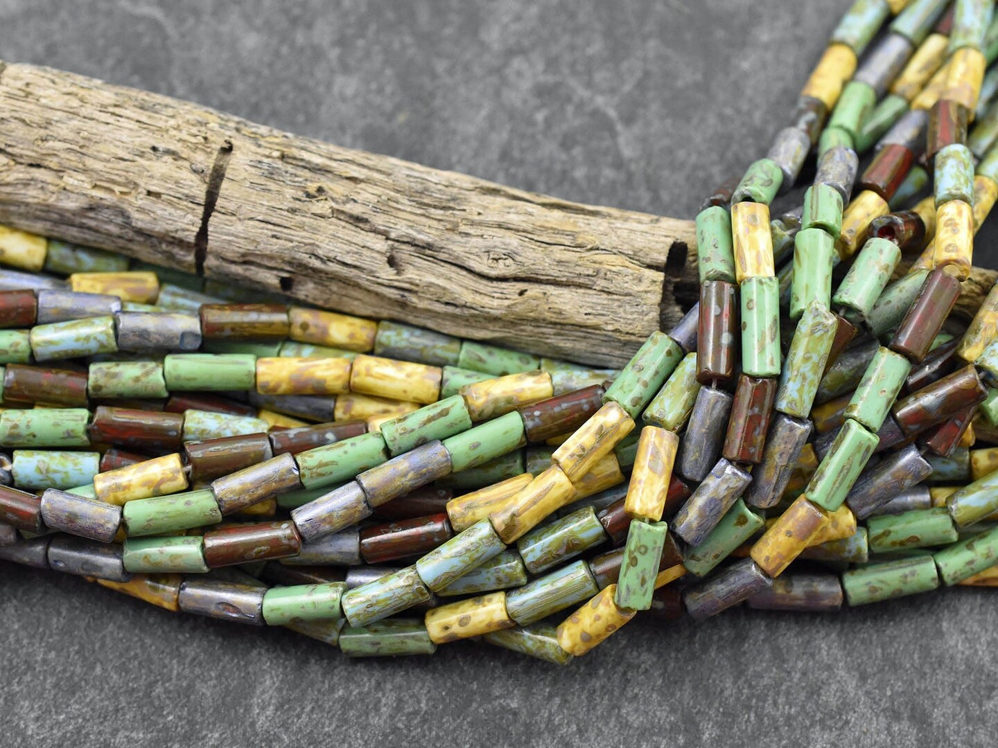 9x4mm Aged Multi Picasso Bugle Bead Mix (20" Strand) | Michaels