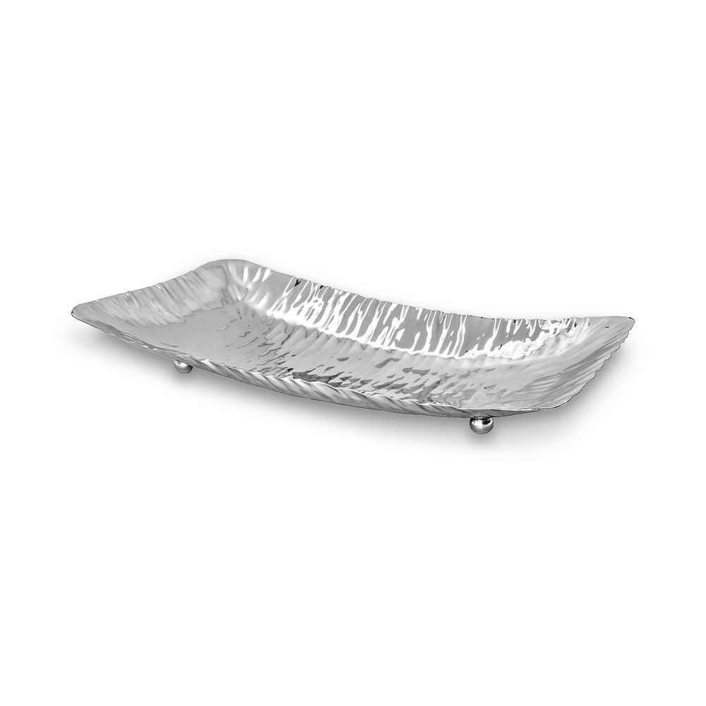 Stainless Steel Hammered Design Rectangular Platter | Michaels