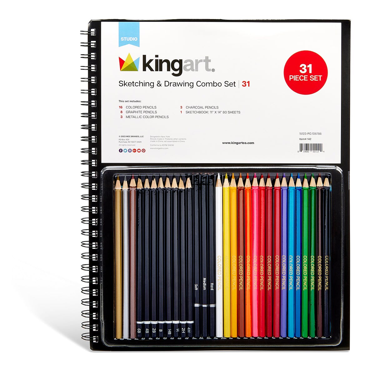 Sketch & Draw Combo, Hardcover Book & 30 pc Pencil Set | Michaels