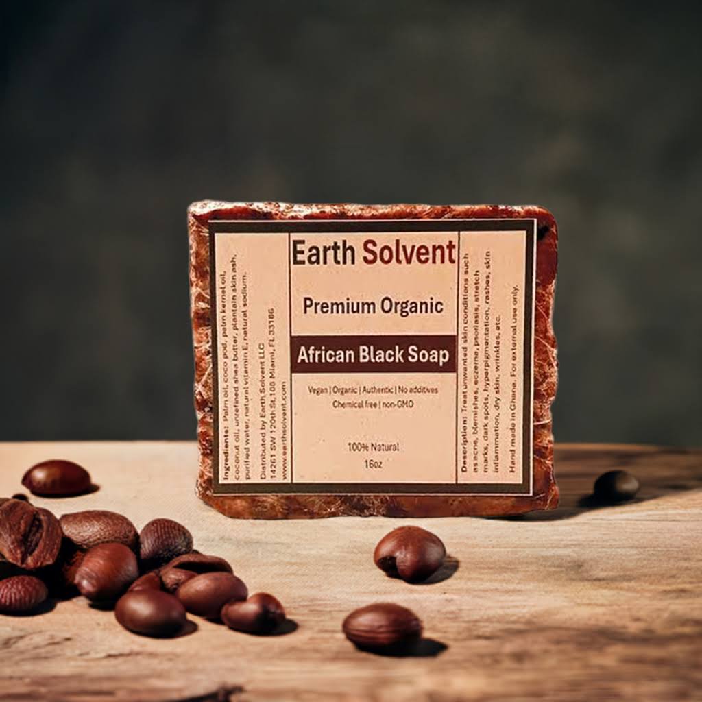 Earth Solvent Premium Organic African Black Soap 32oz | MakerPlace by ...