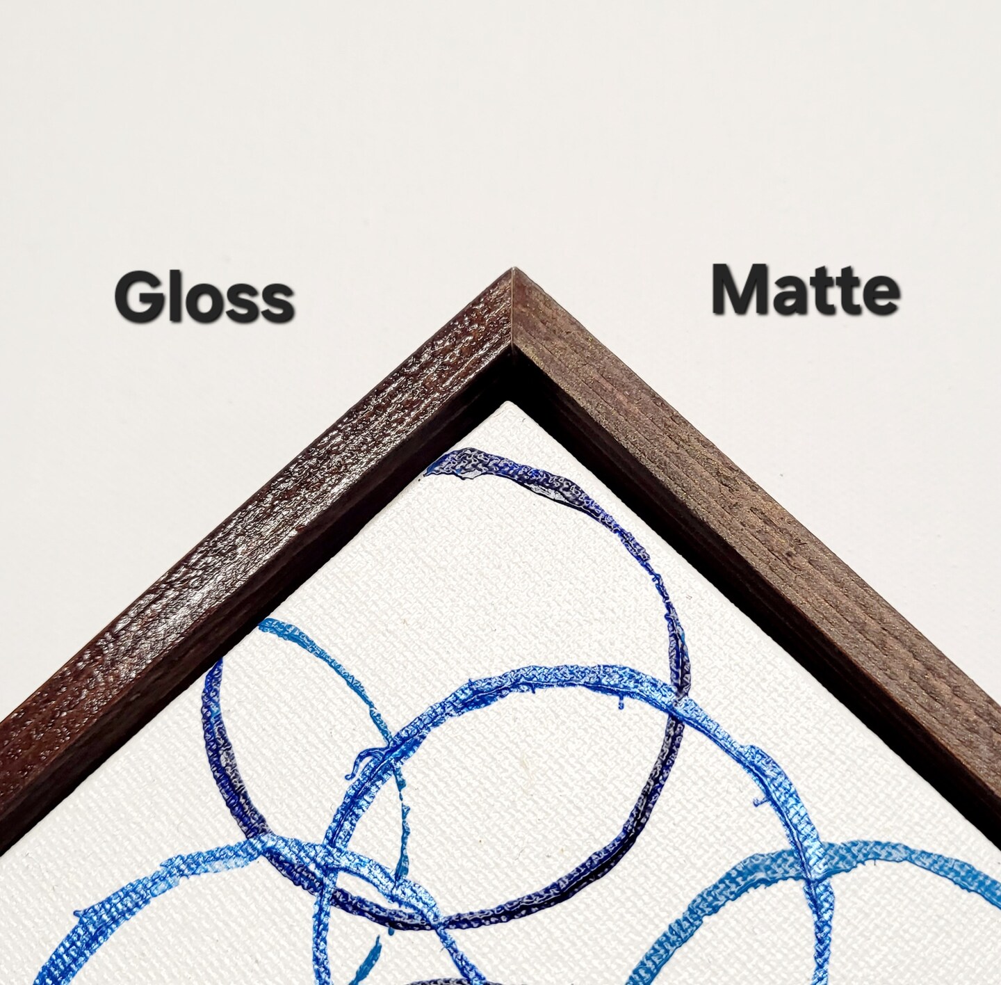 *Gloss Red Mahogany* Thin Border Canvas Floating Frame, Made-to-Order ...