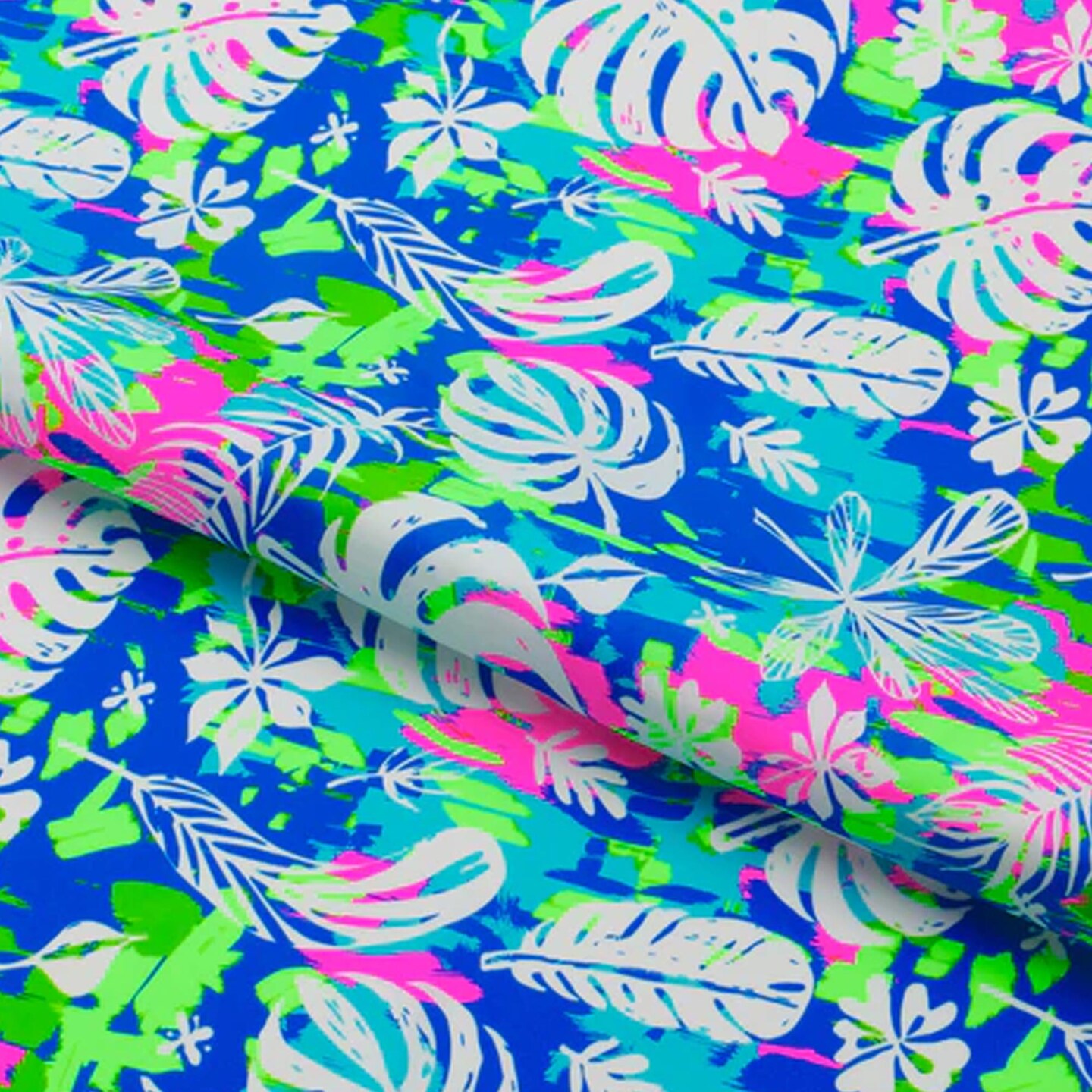 Happy Leaves Printed Spandex Fabric | Michaels