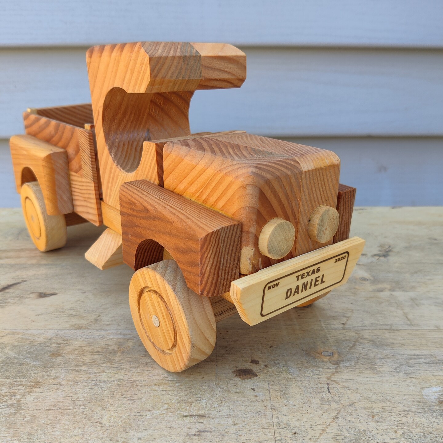 Personalized Handmade Wood Toy Pickup Truck with a Sturdy, Long Lasting ...