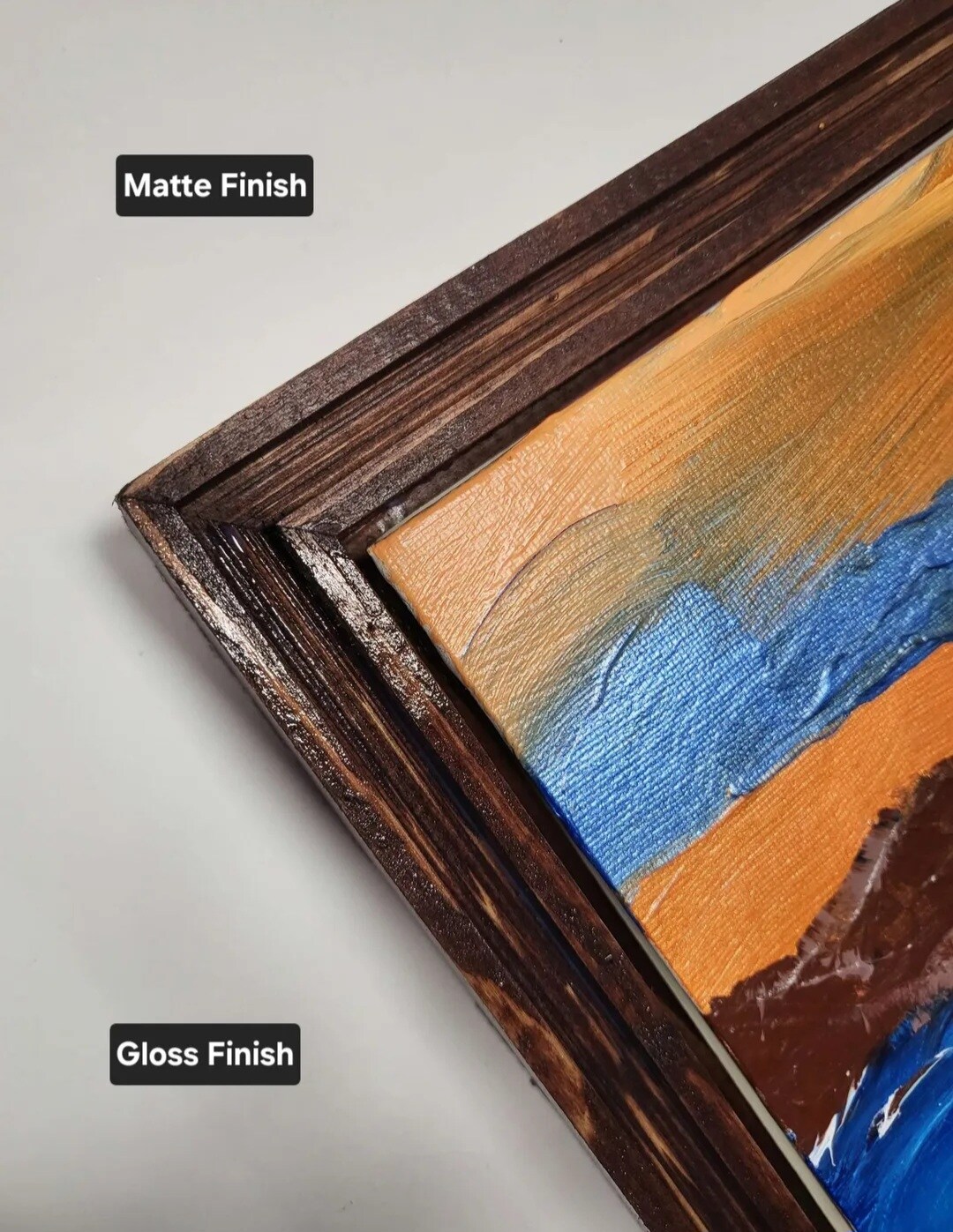 *Matte Red Mahogany* Thick Border Channel Canvas Floating Frame, Made ...