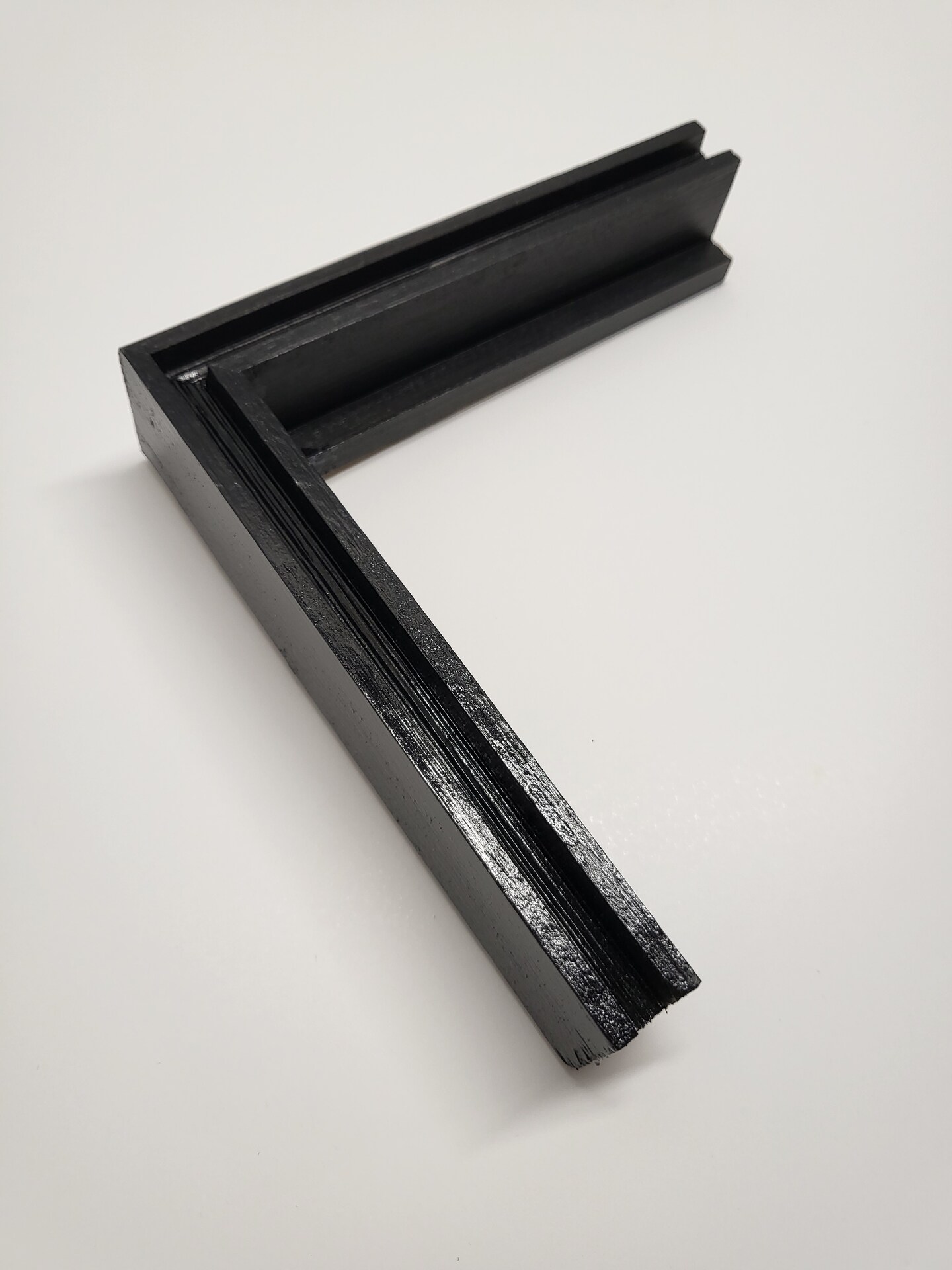 *Matte Black Paint* Thick Border Channel Canvas Floating Frame, Made-to ...