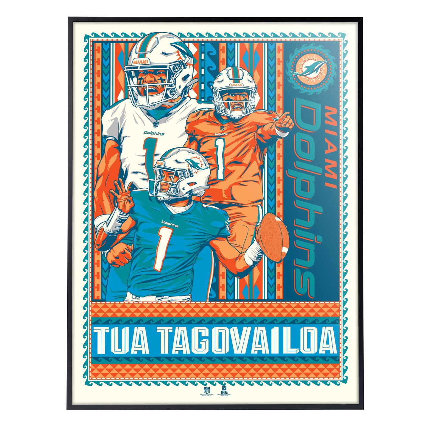 Phenom Gallery Miami Dolphins Tua Tagovailoa 18" x 24" Deluxe Framed Serigraph | Michaels