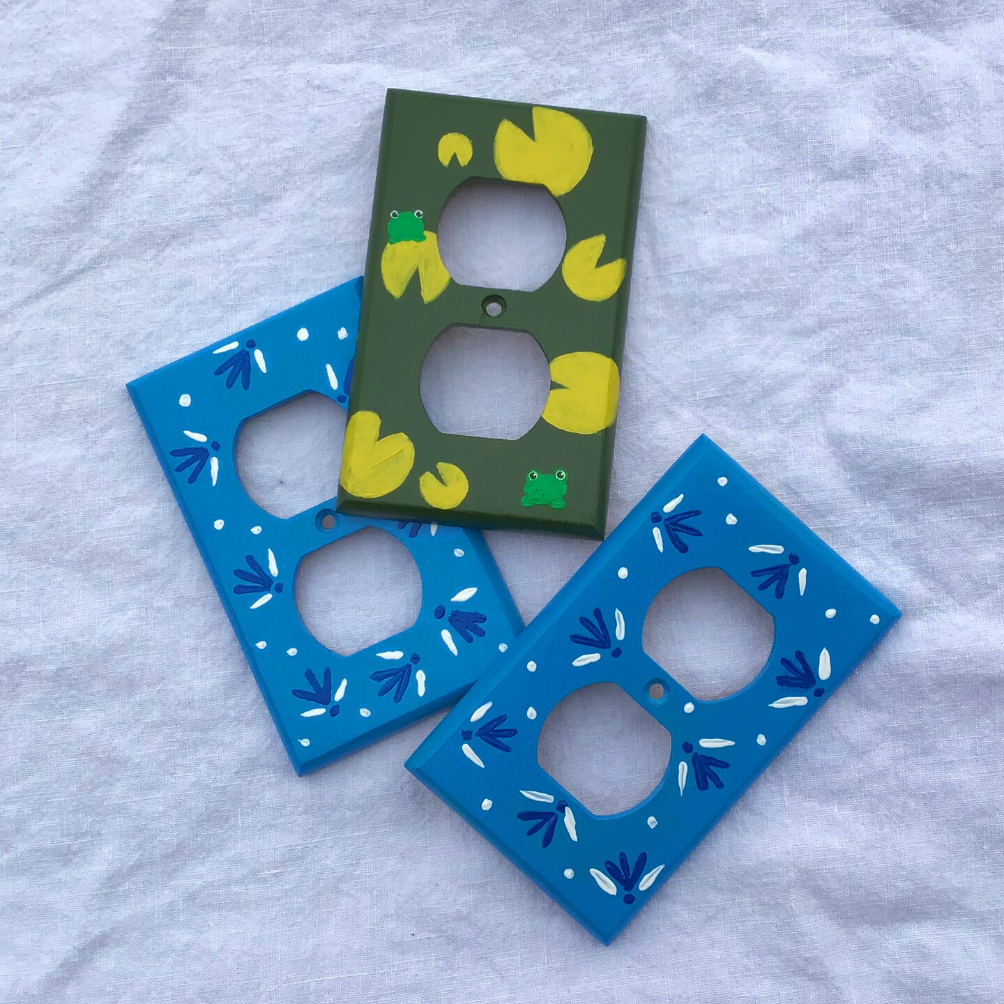 Electrical Cover Plate - Blue Blossom, Multiple Styles | MakerPlace by ...