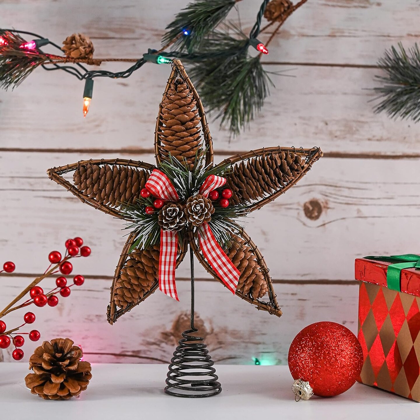 Rattan Star Tree Topper(Light Brown) | Michaels