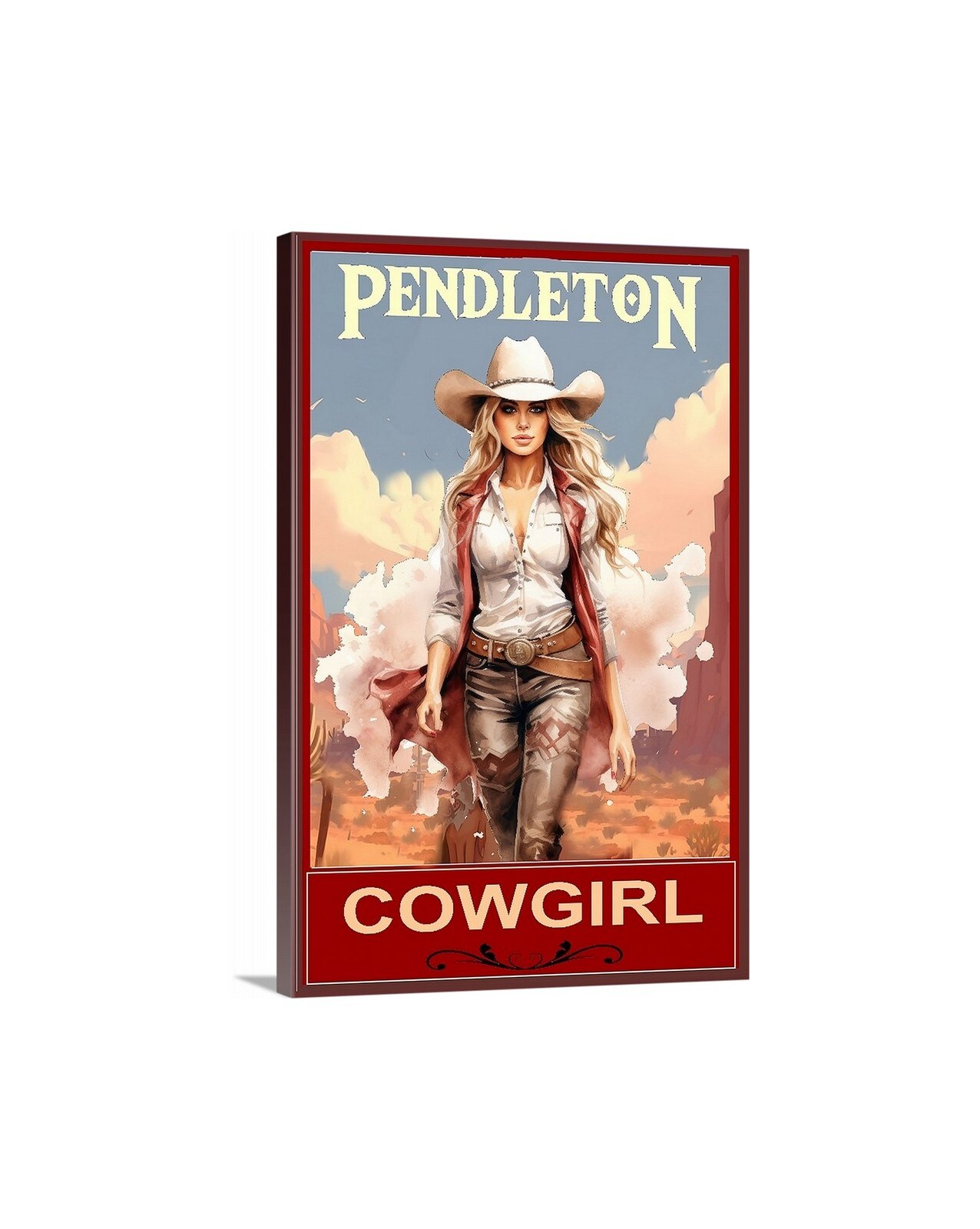 Pendleton Rodeo Cowgirl Canvas Wrap or Poster Travel Poster Sizes Up to ...
