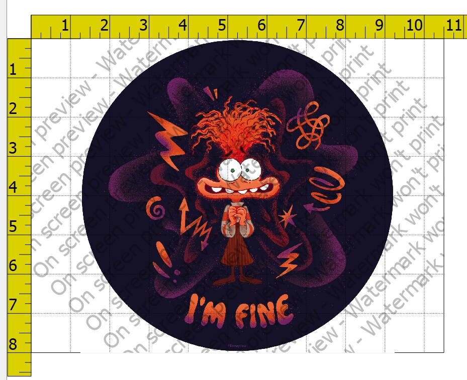 Inside Out Fine Edible Cake Topper Image 7.5in Round | Michaels