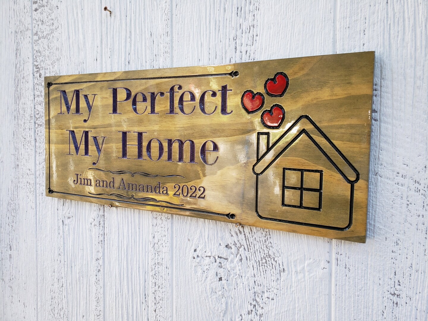 Custom Carved Sign, Personalized Wedding Gift, Last Name Established ...