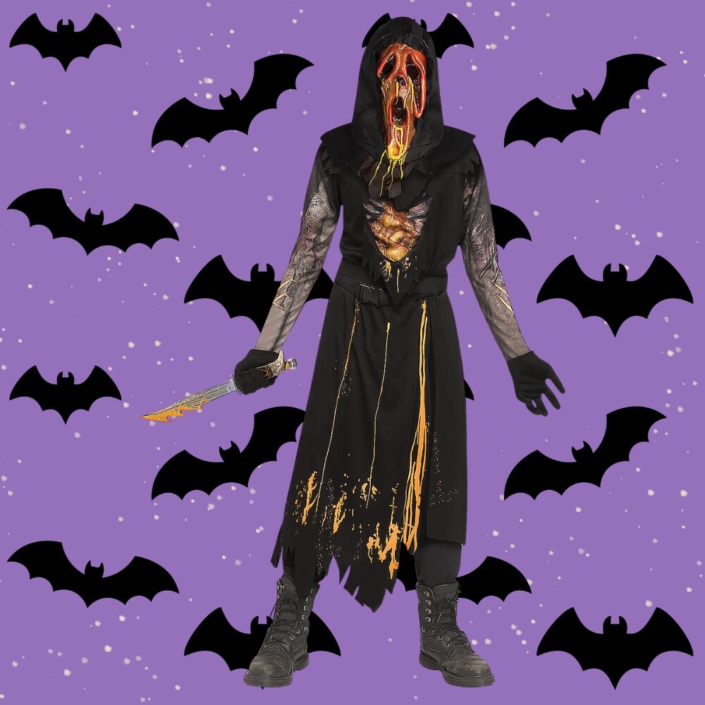 Child Scorched Ghost Face Costume Molten Horror Style | Michaels