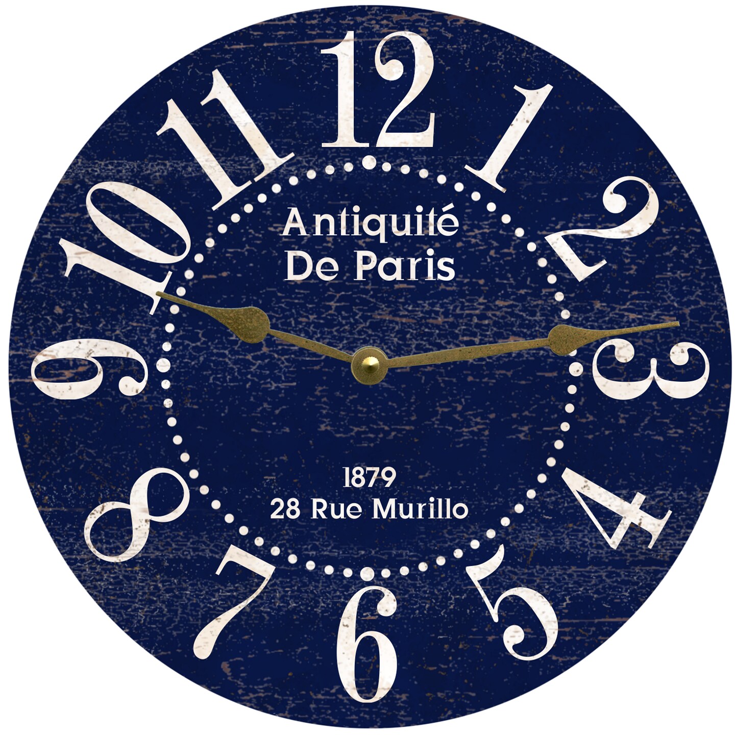 Classic French Style: Navy Blue Paris Wall Clock | MakerPlace by Michaels
