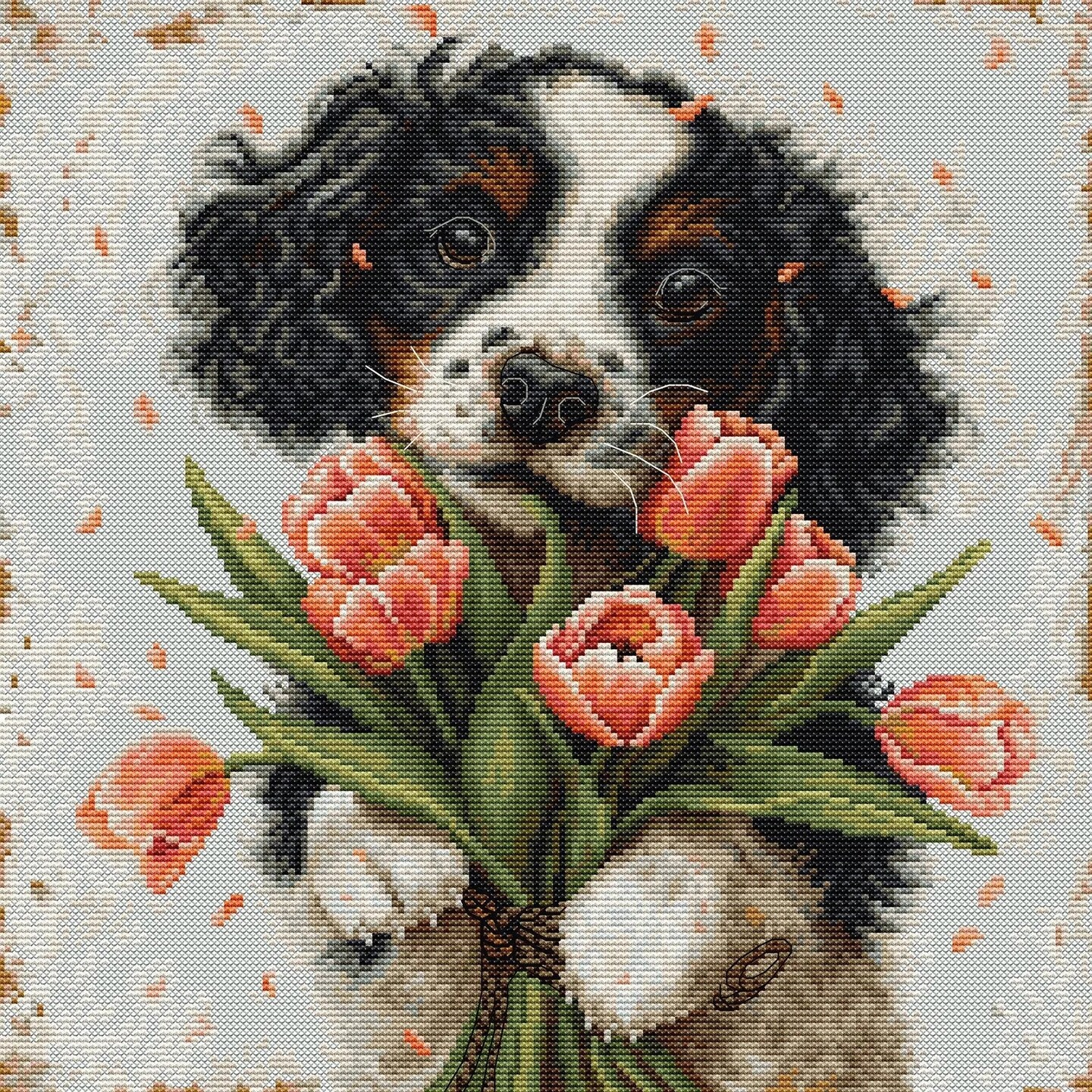 The Cocker Spaniel Puppy BU5067L Counted Cross-Stitch Kit | Michaels