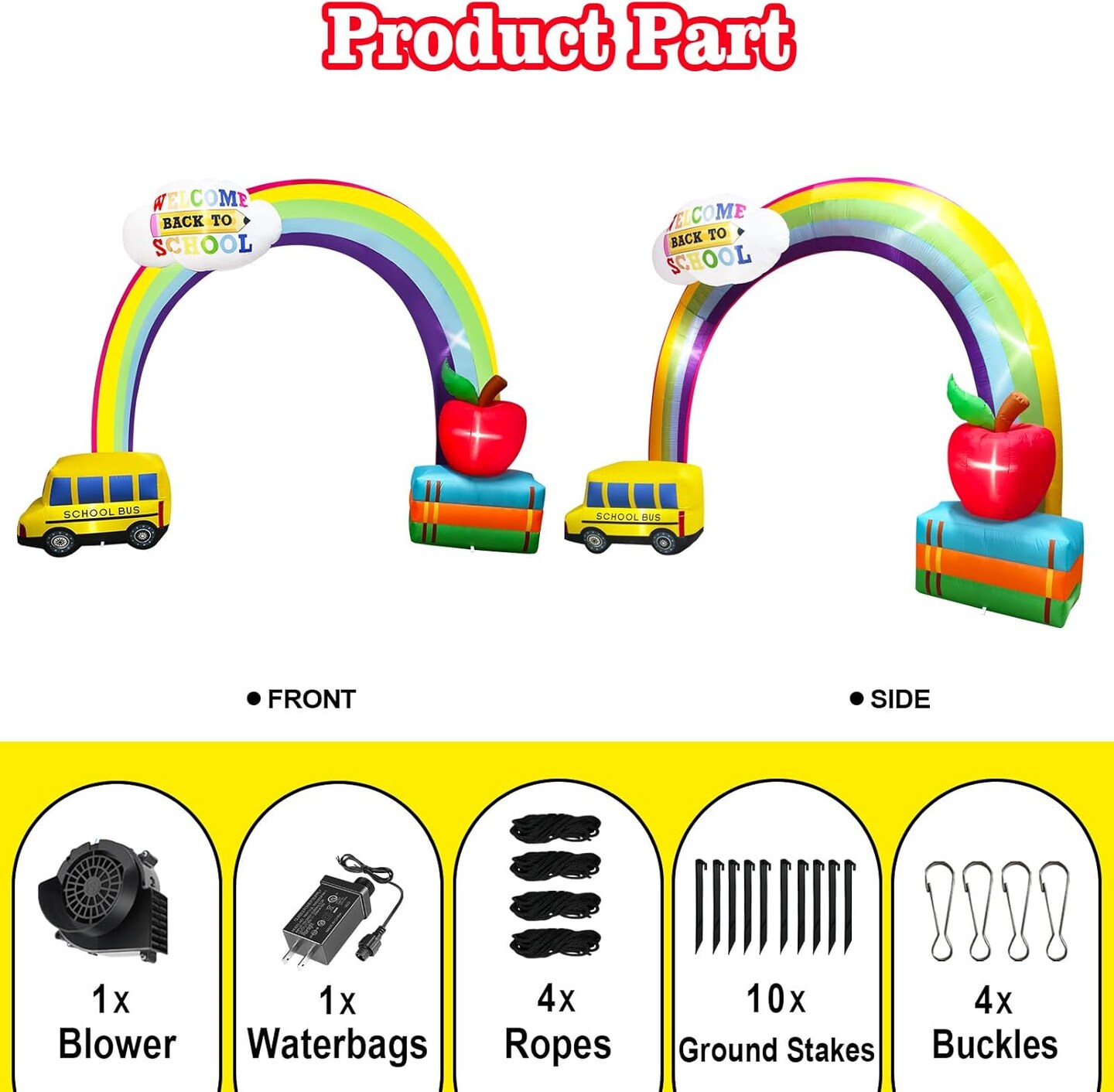 9FT Tall Welcome Back to School Inflatables Arch Outdoor Decoration ...