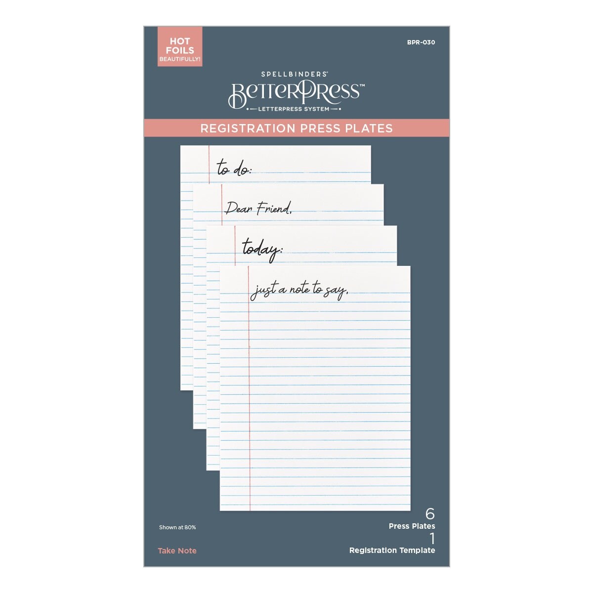 Spellbinders Registration Press Plates-Take Note | Michaels