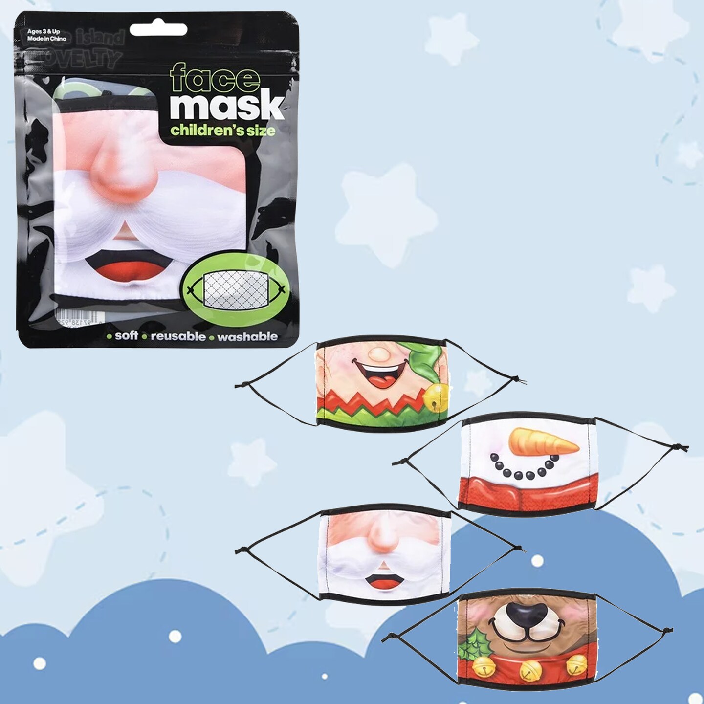 12 Piece Child Size Holiday Face Masks Assorted Styles | Michaels