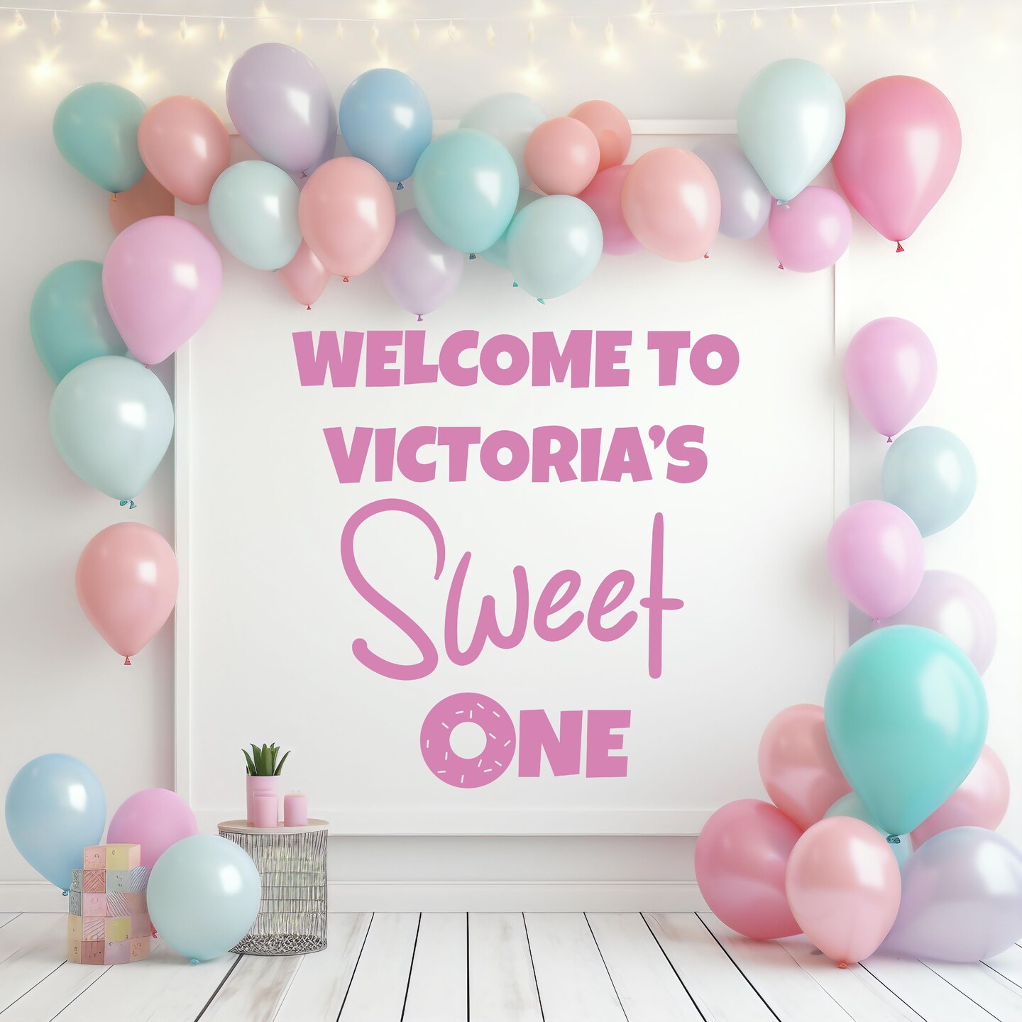 Custom Birthday Name Decal – Personalized Vinyl Wall Sticker for Party ...