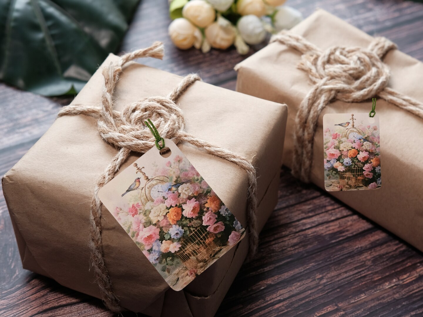 Cottagecore Gift tags, Hang tags, Printed Gift Tags with string, Gift ...