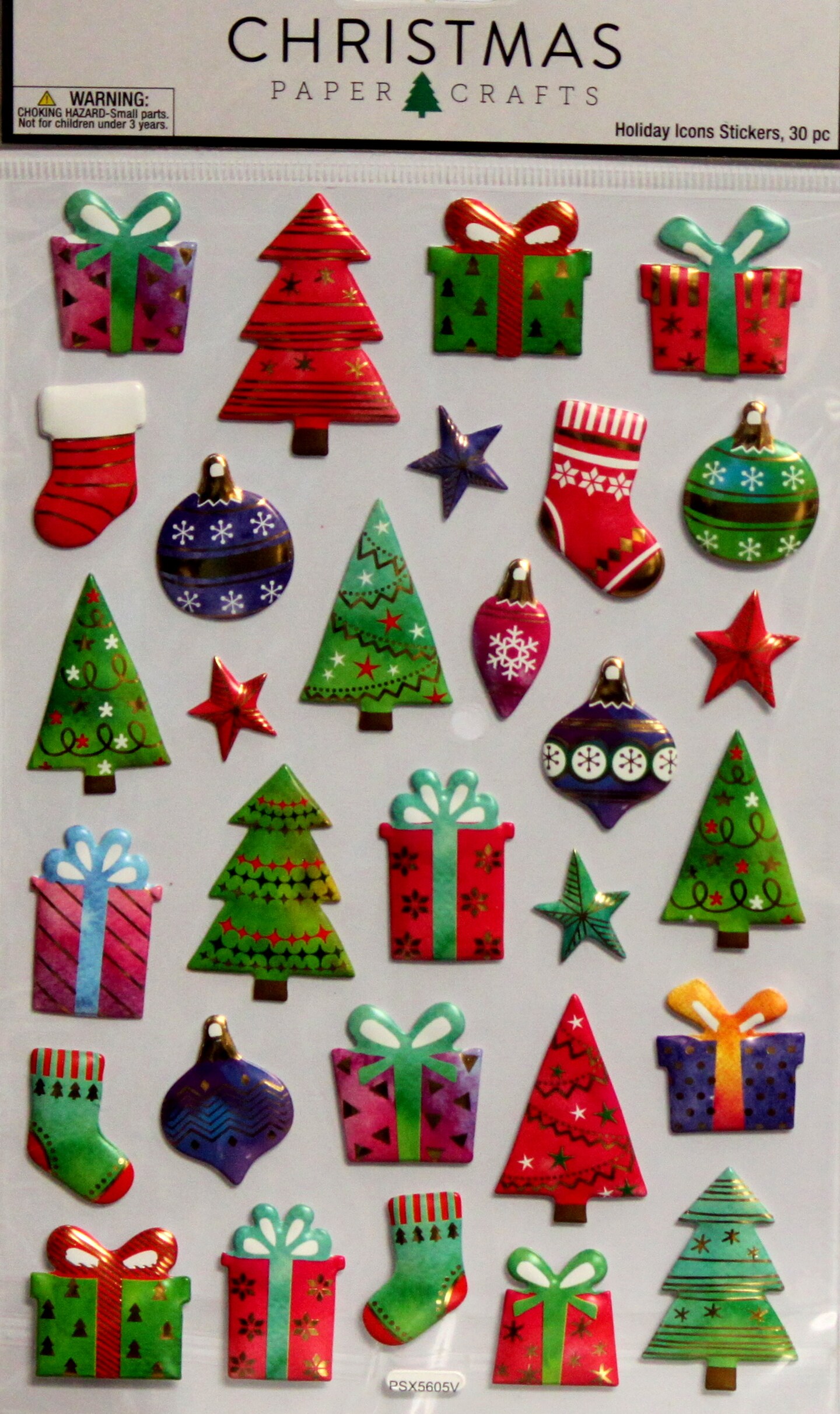 Christmas Paper Crafts Holiday Icons Dimensional Puffy Stickers | Michaels