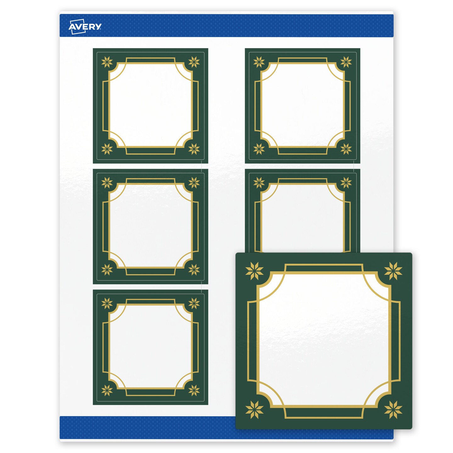 Avery Printable Christmas Labels with Sure Feed Technology, Square, 3 ...