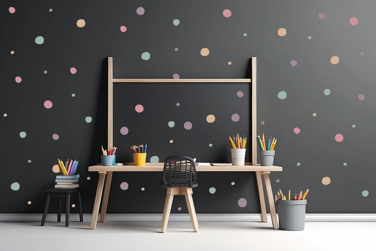 Polka Dot Wall Decals, 440 Peel-and-Stick Dots, Assorted Warm Colors ...