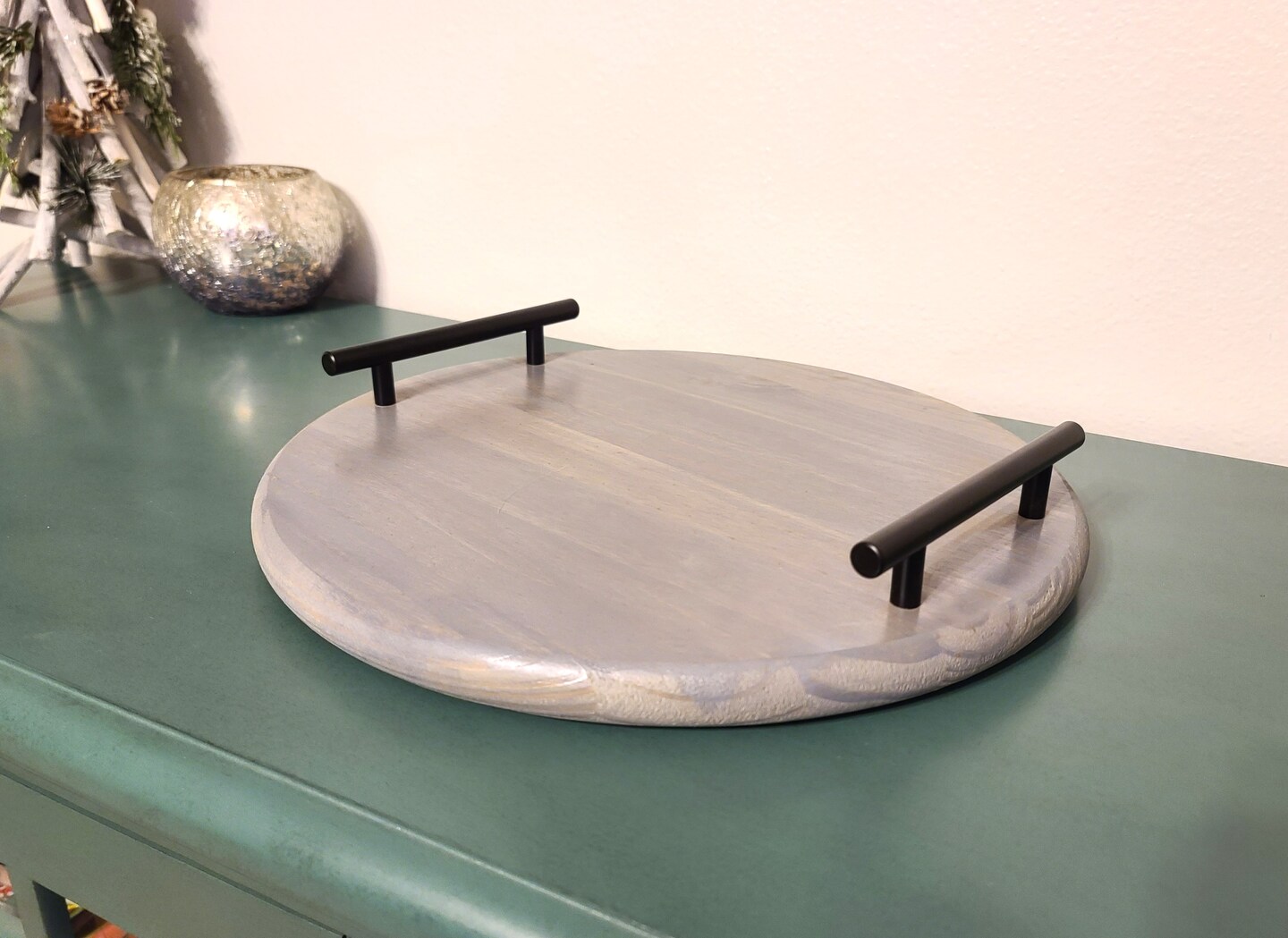 Round charcuterie board, lazy susan serving tray, dining room table ...