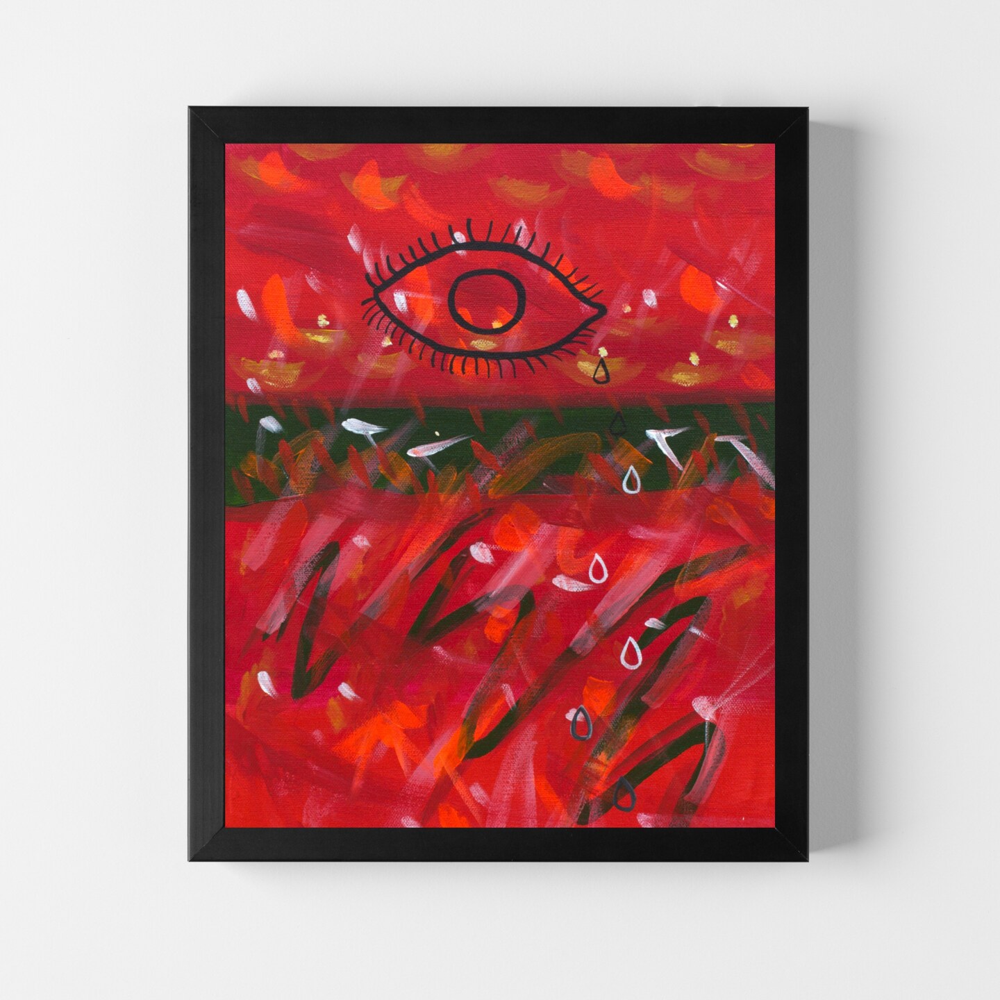 Red graffiti art street art giclee fine art print, small 8x10 print ...