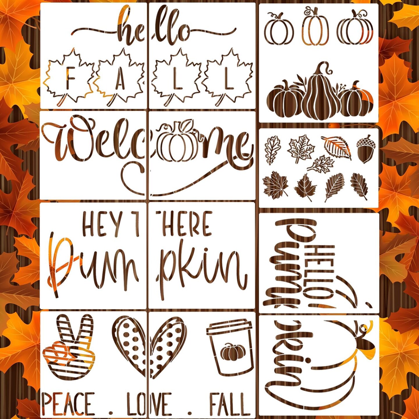 Fall Stencils - Hello Fall and Pumpkins | Michaels