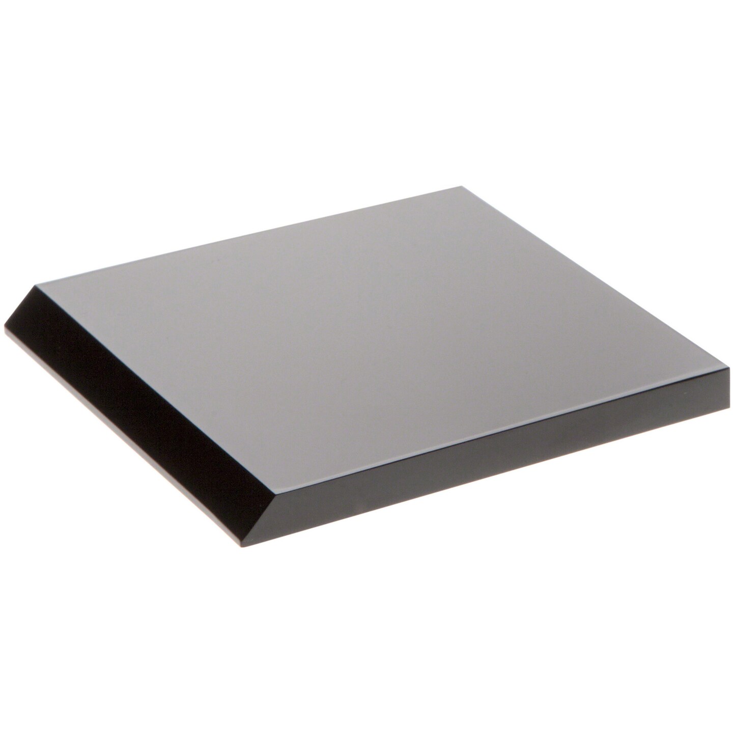 Plymor Black Acrylic Square Display Base (Angled-Front for Label), 4" W ...