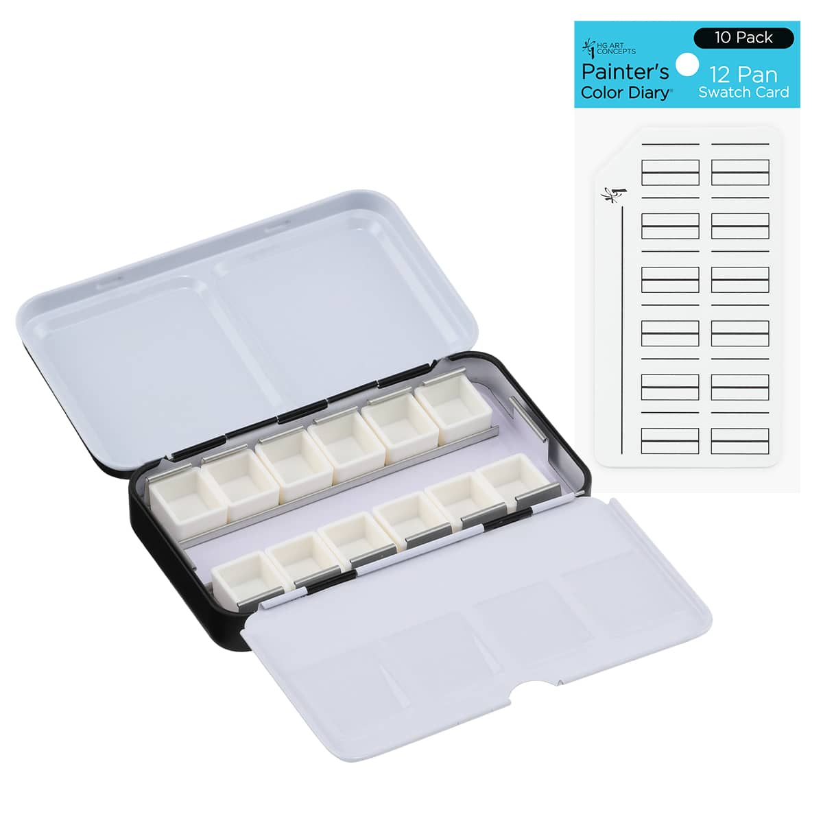 New York Central Watercolor Palette - 12 Empty Half Pans Boxes and ...