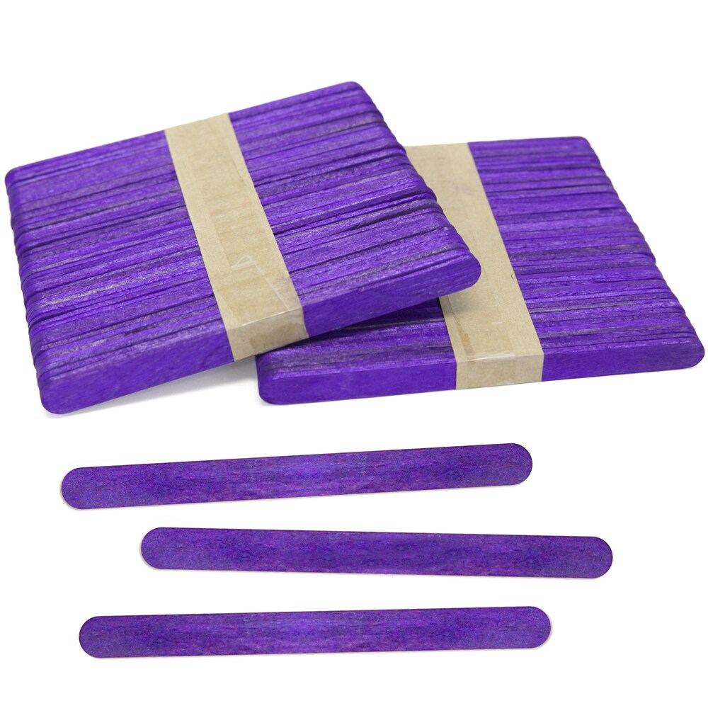 CraftySticks Colored Wood Craft Sticks 4.5 Inch, Red Orange Yellow ...