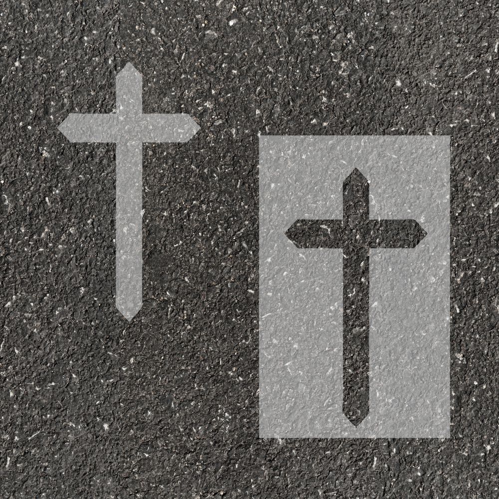 Cross Parking Space Stencil | High School Senior Parking Spot Stencil ...