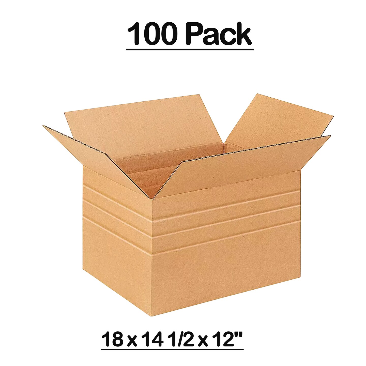 100 Pack Heavy Duty Multi Depth Corrugated Cartons for Packing Mailing ...