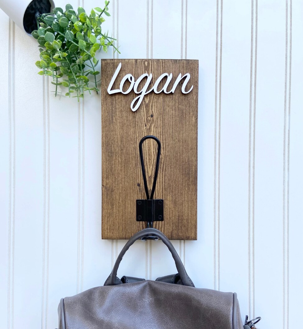 Personalized backpack or towel hook, back to school, towel holder ...