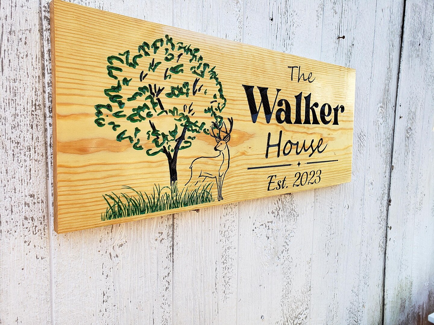 Custom Wood Sign, Personalized Established Sign, Address Sign ...