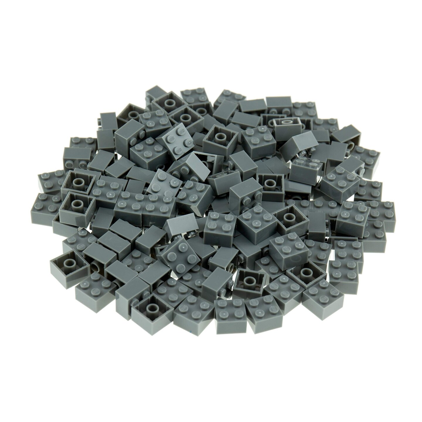 Strictly Briks Classic Bricks Starter Kit, Gray, 144 Pieces, 2x2 Inches ...