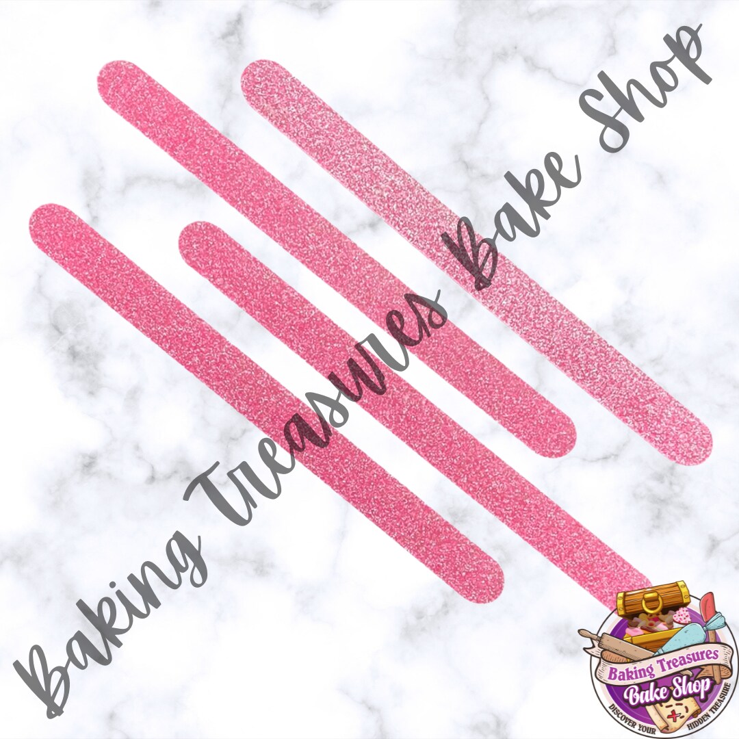 Glitter Acrylic Popsicle Sticks- Pink | Michaels