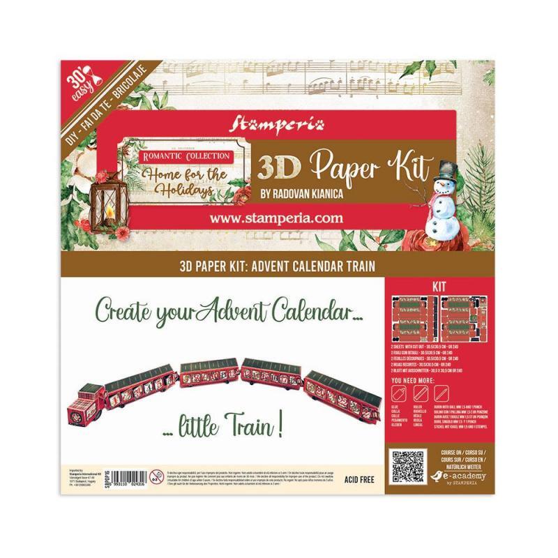 3D Paper Train Kit - Romantic Home For The Holidays - Stamperia | Michaels